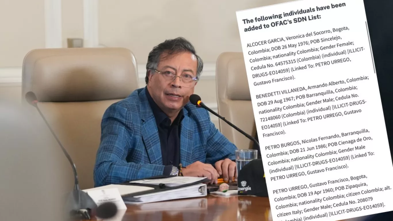 EE.UU. incluye al presidente Gustavo Petro y su familia en la Lista Clinton